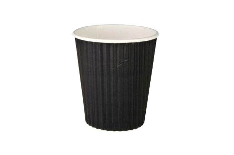 Kubki papierowe do kawy jednorazowe 2-warstwowe czarne 200 ml 40 szt ...