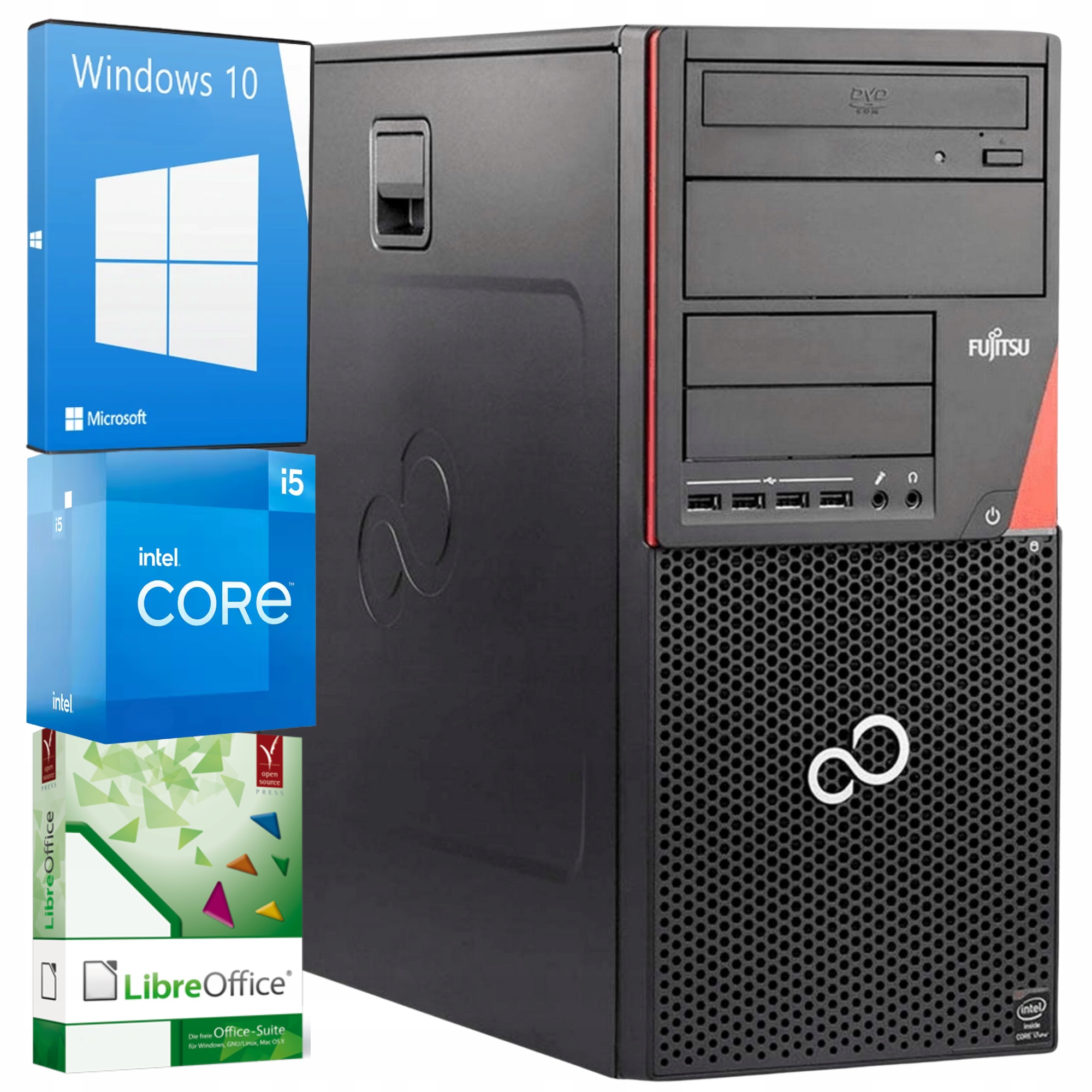 Komputer stacjonarny PC Fujitsu Intel Core i5 16GB RAM 1TB SSD Windows ...