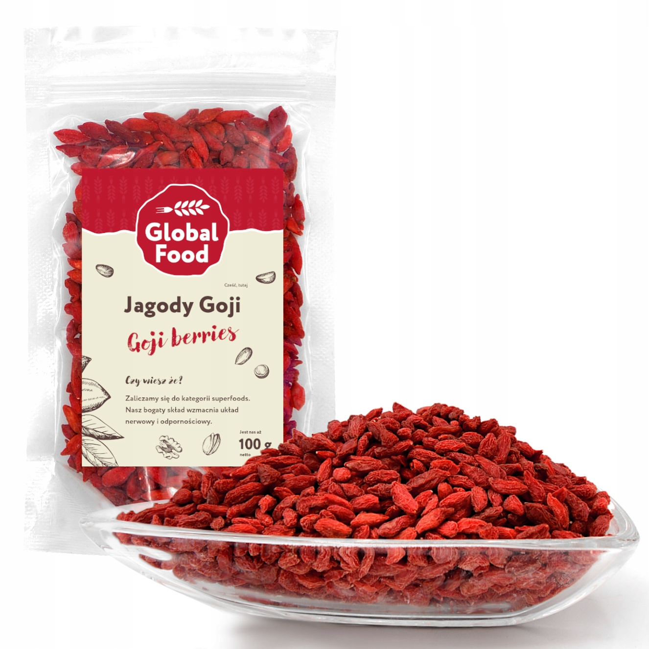 GOJI BOGYÓ 100g ASZALT GYÜMÖLCS TERMÉSZETES SZUPERÉLELMISZER za 830 ...