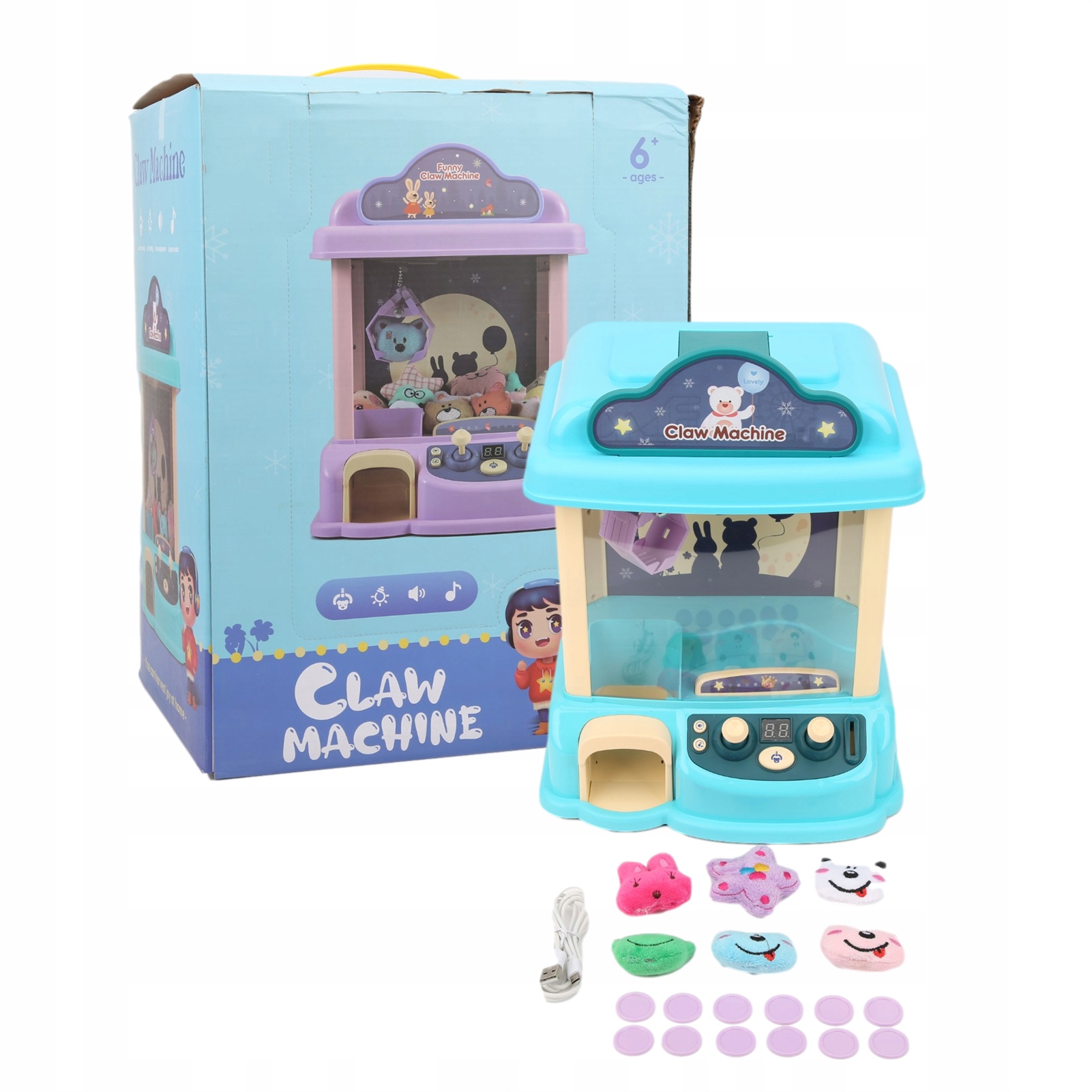 Electronic Claw NaMachine Coloinoperated Doll Grabber Crane NaMachine ...