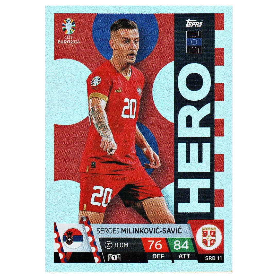 Karta Topps Euro 2024 Sergej MILINKOVIC-SAVIC SRB 11 HERO - 15623337508 ...