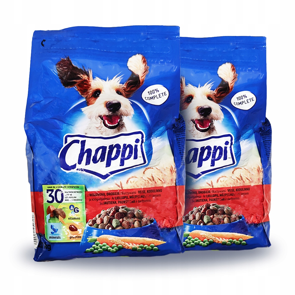 CHAPPI SUCHA KARMA PSA WOŁOWINA DRÓB WARZYWA 5.4kg 12064336028 - Allegro.pl