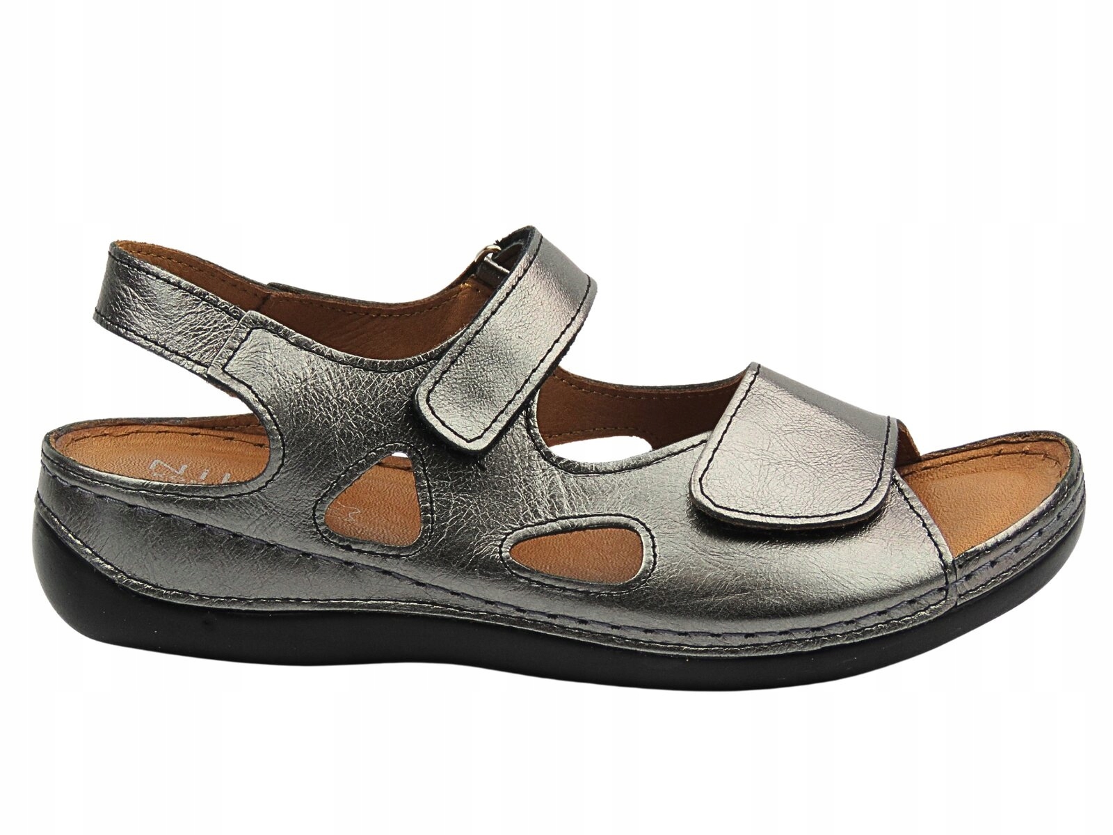 SANDAŁY DAMSKIE NIKA KOMFORT H-158 ZŁOTE SKÓRZANE NA RZEPY ZŁOTE • Cena, Opinie • Sandały ...