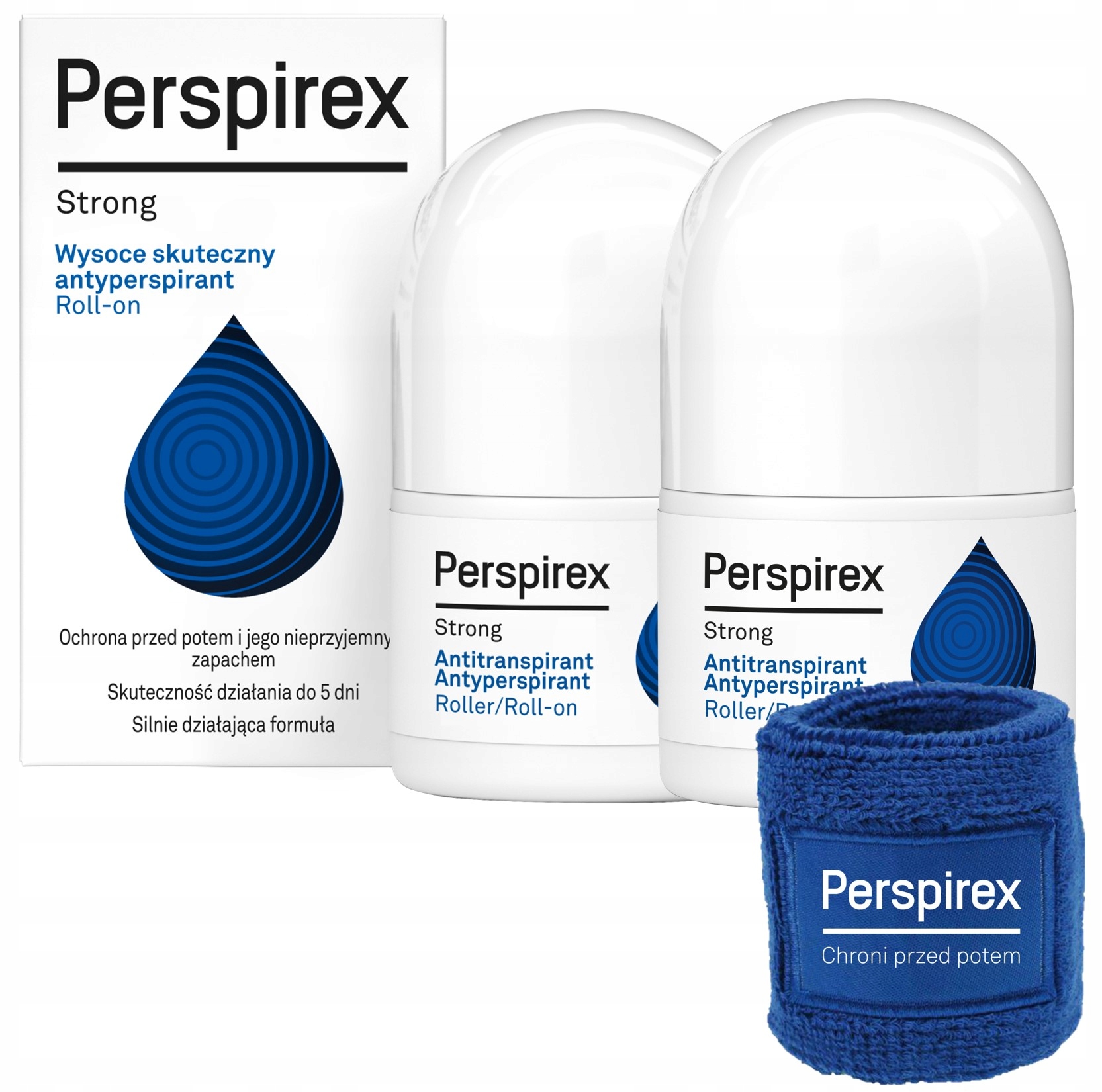 2x PERSPIREX Strong ANTYPERSPIRANT w kulce roll-on Dezodorant DERMO ...