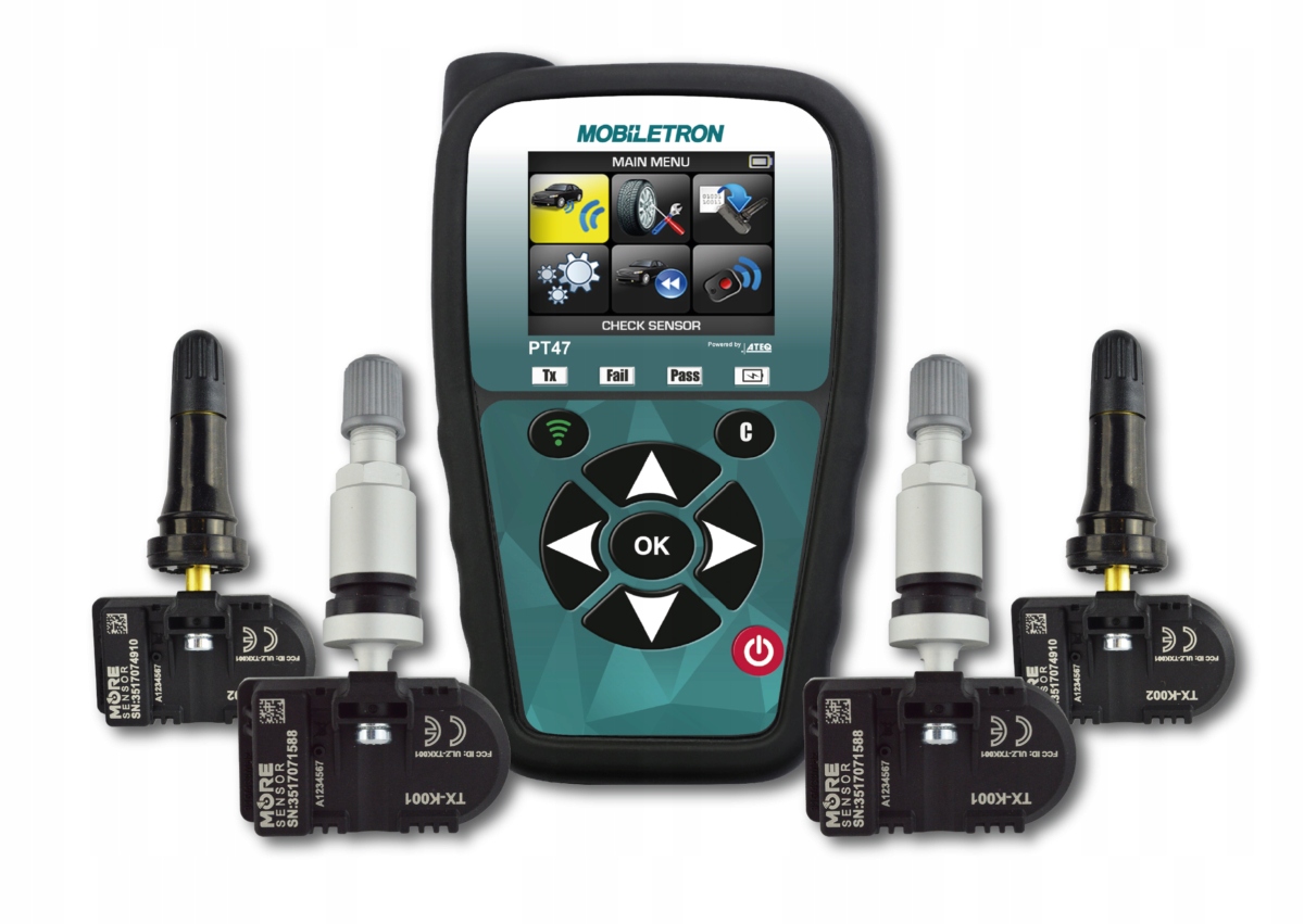 Programator czujników TPMS Mobiletron PT47 PL + 40 czujników Moresensor ...