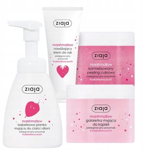 ZIAJA Zestaw do ciała Marshmallow Truskawkowy Puch 10768831571 - Allegro.pl