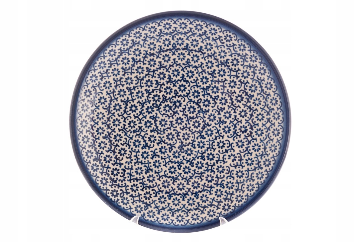 TALERZ DESEROWY BOLESŁAWIEC WZÓR MALOWANY KWIATY (5903641142960) • Cena ...