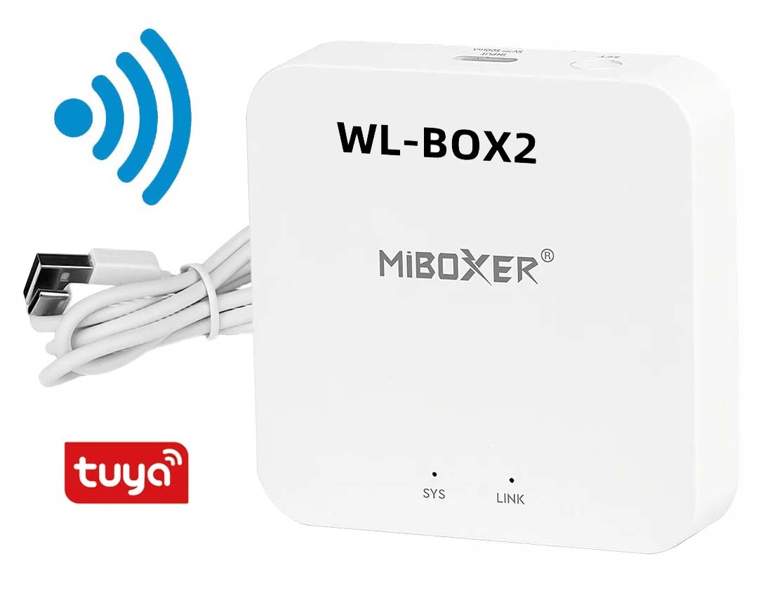 MOST Miboxer WL-BOX2 WiFi Router 2,4G Tuya ANDROID iOS pro LED Mi-Light za 594 Kč - Allegro