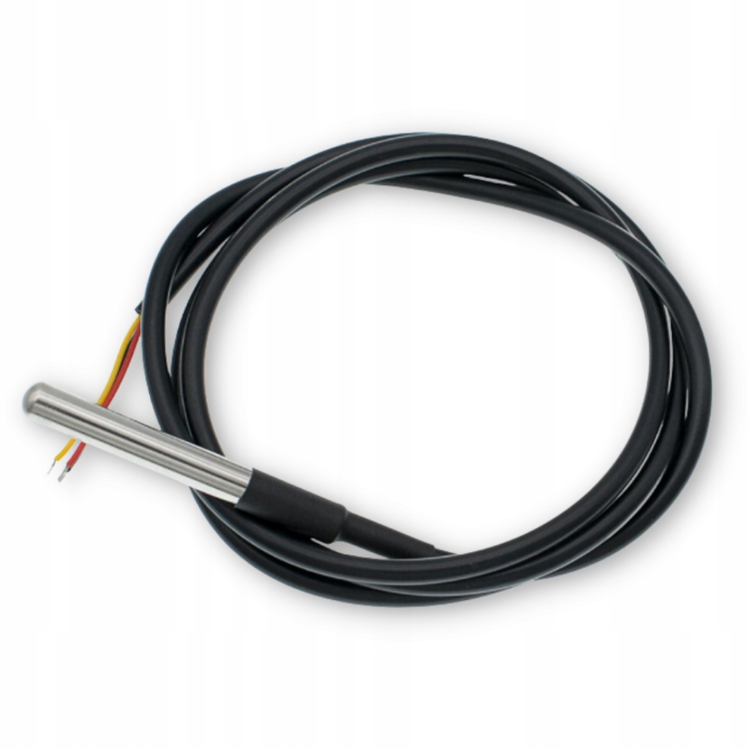 Czujnik DS18B20 temperatury wodoodporny metalowa sonda - przewód 5m ... Czujnik DS18B20 temperatury wodoodporny metalowa sonda - przewód 5m ...
