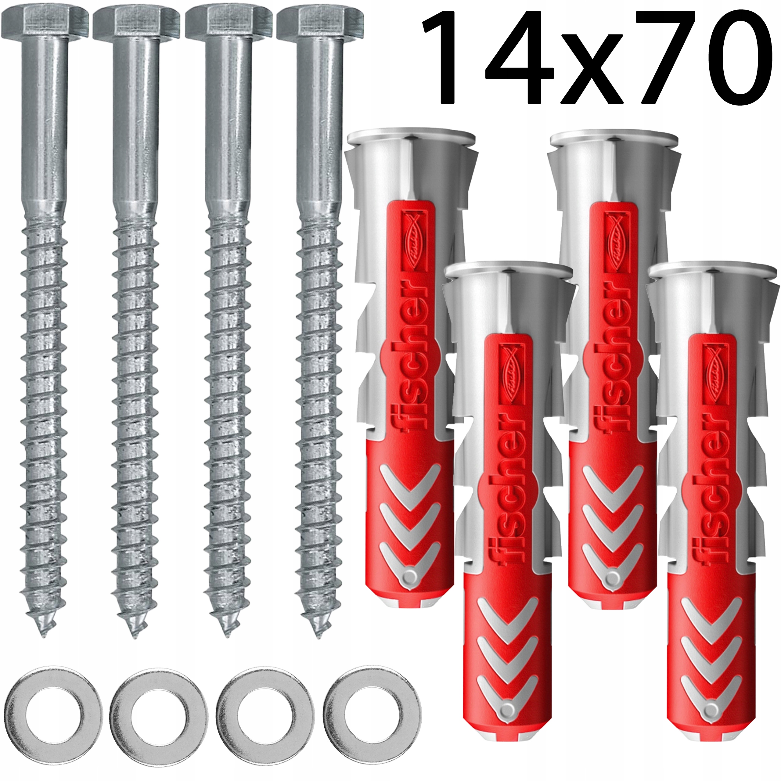 Kołki montażowe FISCHER 14x70 4szt komplet (5904209520374) • Cena ...
