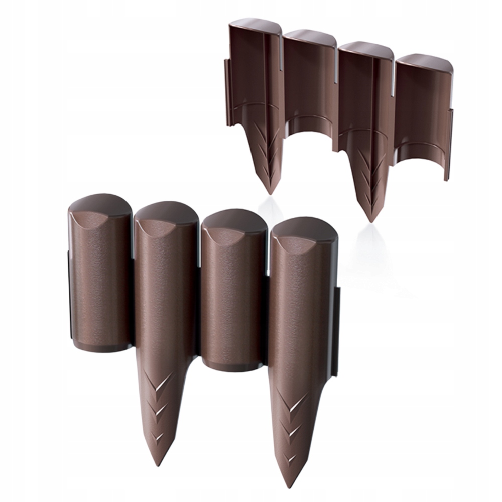 Palisada Border IPBO płotek ogrodowy brąz 2,5 m (10 szt. x 25 cm ...