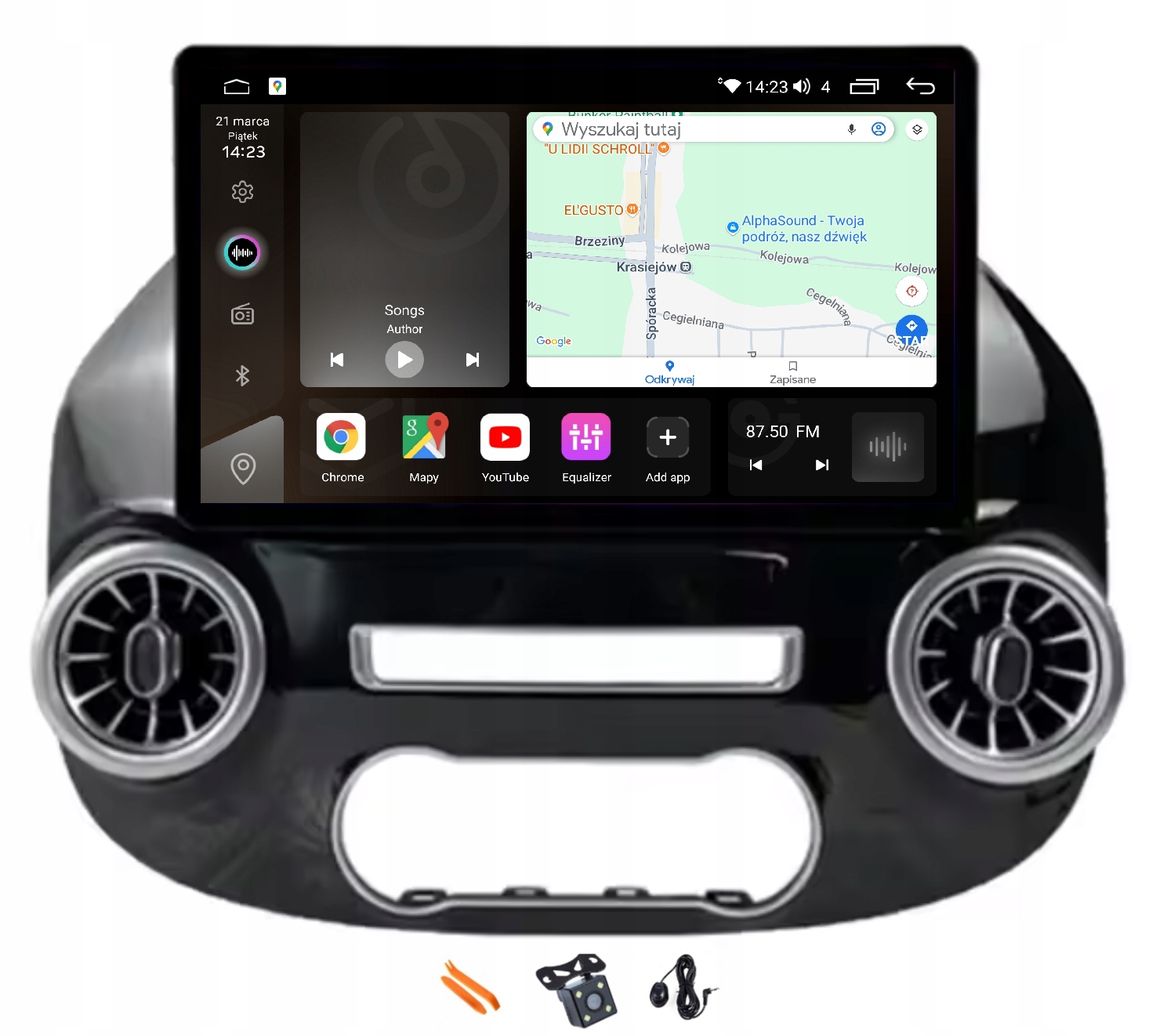 RADIO ANDROID NAWIGACJA QLED CARPLAY LTE GPS DSP MERCEDES VITO W447 14 ...