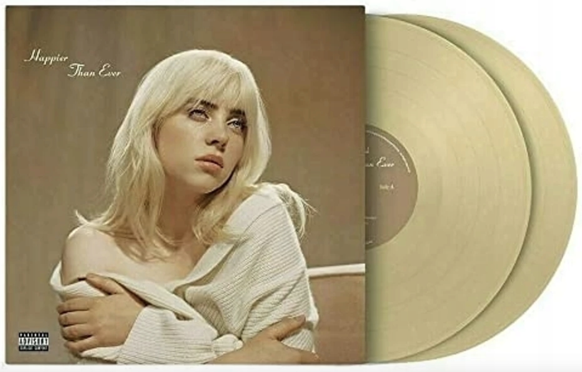 Billie Eilish - Happier than Ever Golden Yellow 2LP Vinyl 14758426668 ...