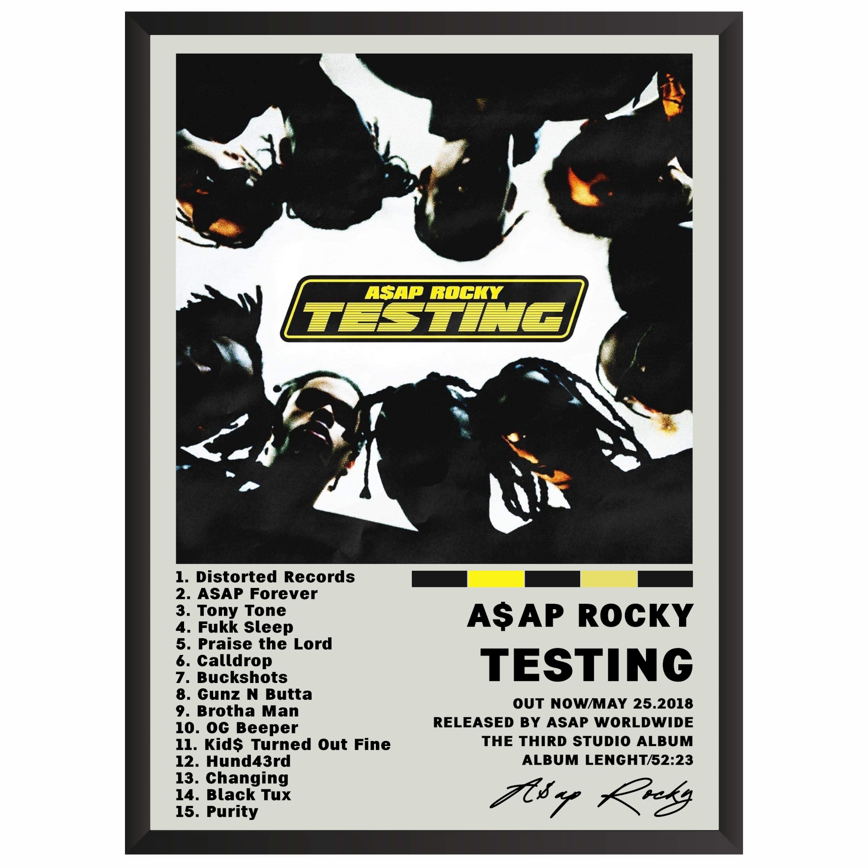 A$AP Rocky Testing Plakat Obraz z albumem w ramce Prezent • Cena ...