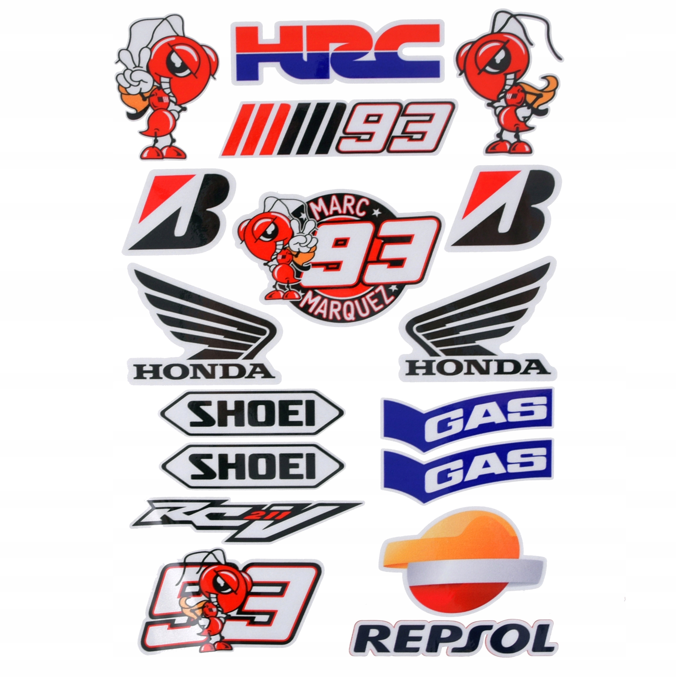 NAKLEJKI NA MOTOR MOTOCYKL ROWER SKUTER CROSSA REPSOL GAS 5905248704961 ...