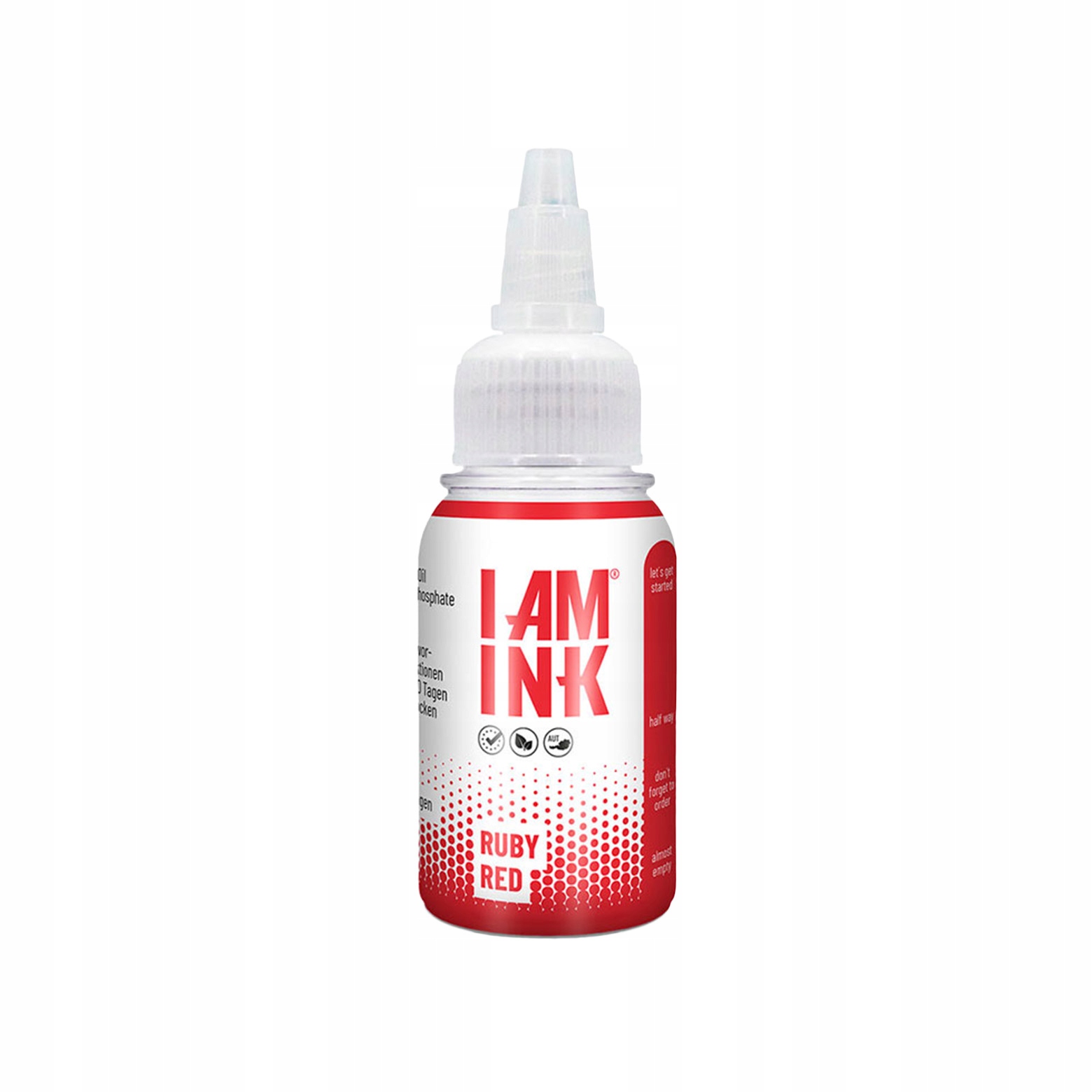 I AM INK | RUBY RED | 30 ml | True pigments | Farba do tatuowania ...