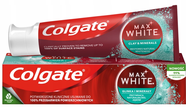 Pasta do zębów wybielająca COLGATE MaxWhite Clay & Minerals 75 ml ...