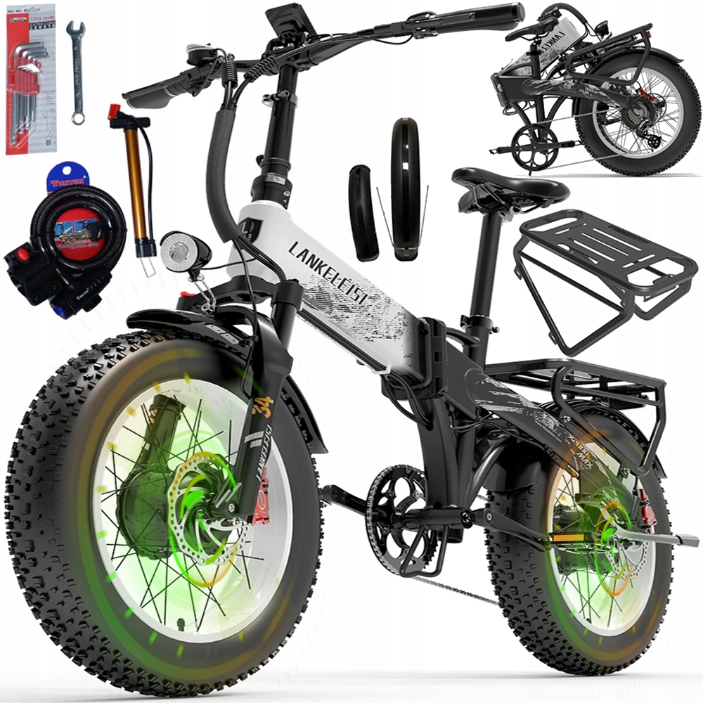 Pojazd Elektryczny LANKELEISI X2000MAX Podwójny silnik 1000W*2 48KM/H ...