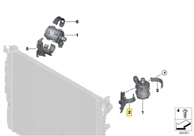 BMW F90 Uchwyt do elektrycznej pompy płynu za 201.95PLN z Vilnius ...