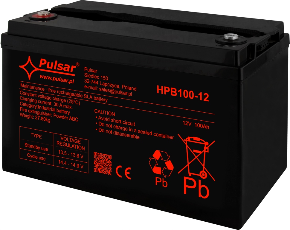 Akumulator 100Ah/12V AGM Pulsar HPB100-12 - Sklep, Opinie, Cena w Allegro