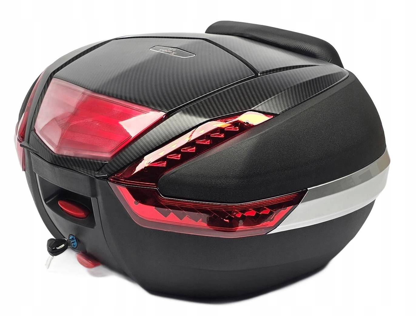 TopX KUFER CENTRALNY MOTOCYKLOWY 48L PŁYTA YAMAHA XMAX TMAX TDM FZ1 FZ8 ...