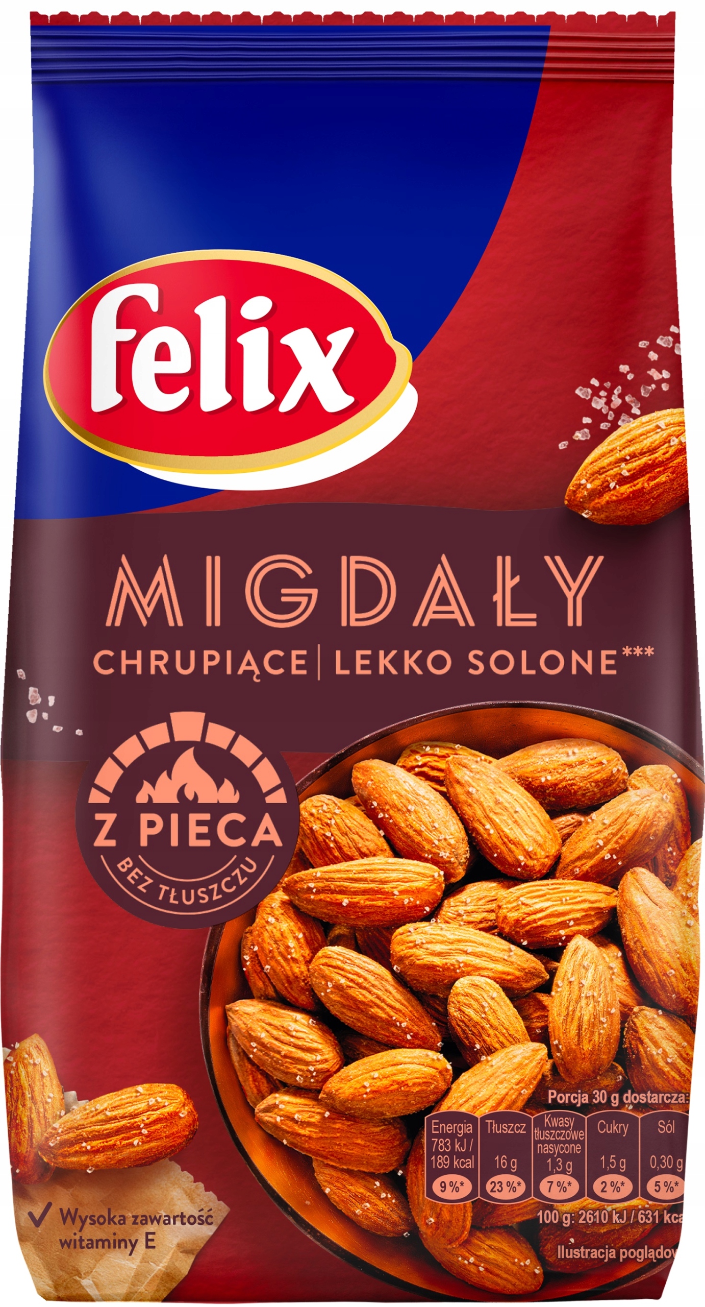 FELIX MIGDAŁY LEKKO SOLONE Z PIECA BEZ TŁUSZCZU 220G 14510777880 ...