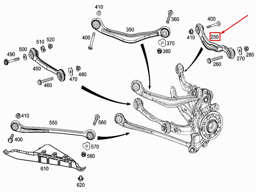 MERCEDES-BENZ S W222 Rear Axle Camber Strut A2213502506 za 2024.81PLN z ...
