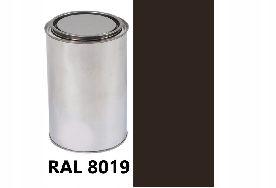 FARBA ALKIDOWA FTALOWA EMALIA LAKIER RAL 8019 MAT 5-16% BRĄZOWO SZARY ...