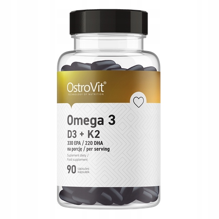 OSTROVIT OMEGA 3 + WITAMINA D3 K2 E 90 KAP ZDROWE KWASY TŁUSZCZOWE KOMPLEKS (5903246220308 ...
