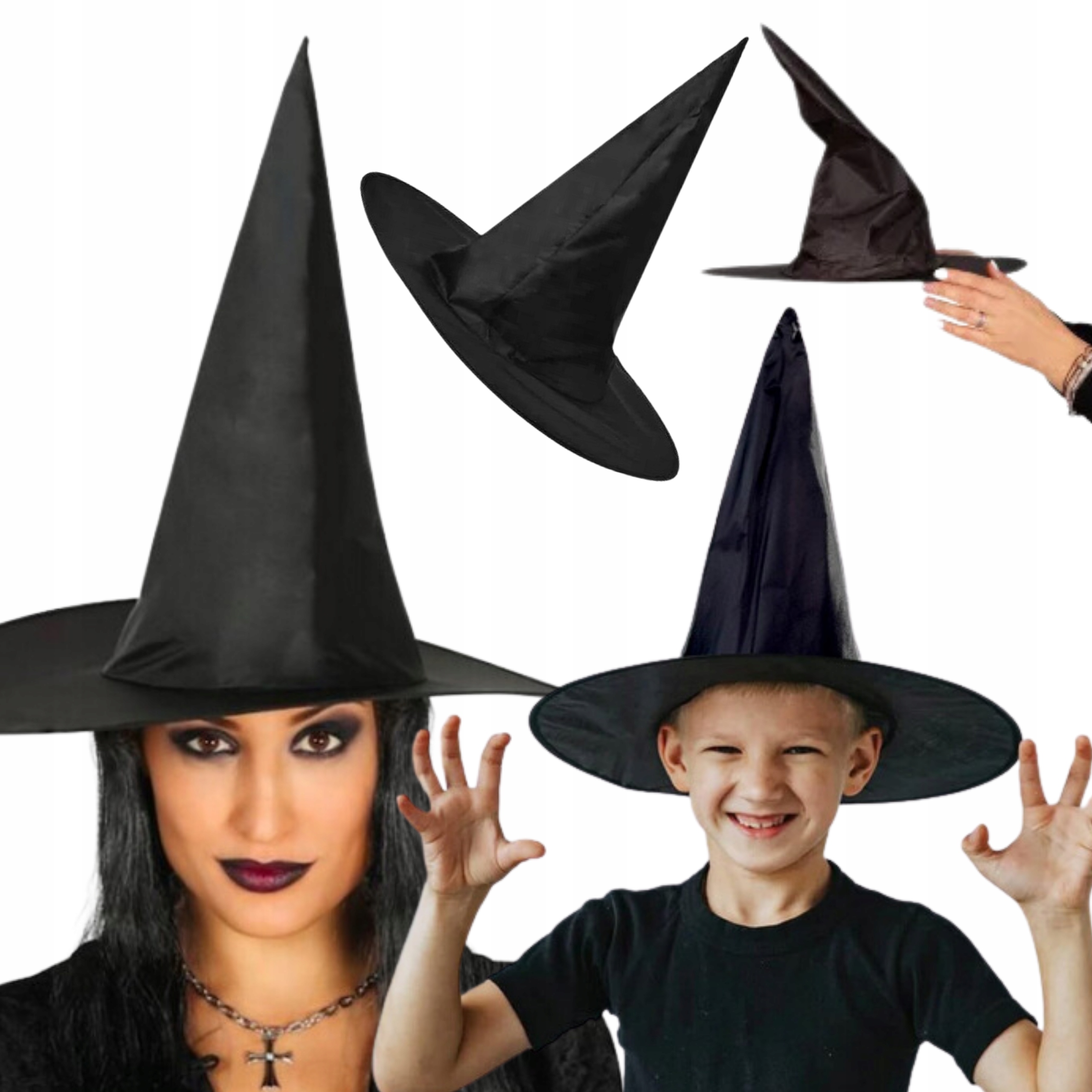 KAPELUSZ WIEDŹMY DUŻA CZAPKA CZAROWNICY HALLOWEEN KARNAWAŁ CZARNA 39cm ... KAPELUSZ WIEDŹMY DUŻA CZAPKA CZAROWNICY HALLOWEEN KARNAWAŁ CZARNA 39cm ...