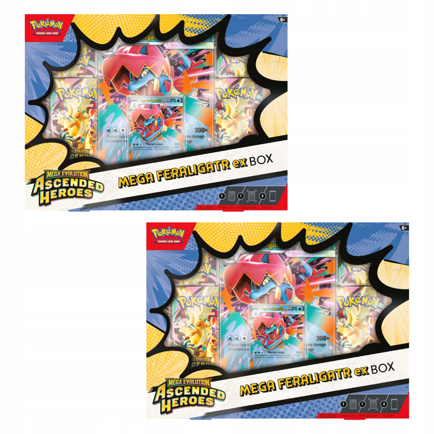 SZETT 2x POKÉMON TCG MEGA EVOLUTION ASCENDED HEROES MEGA FERALIGATR EX ...