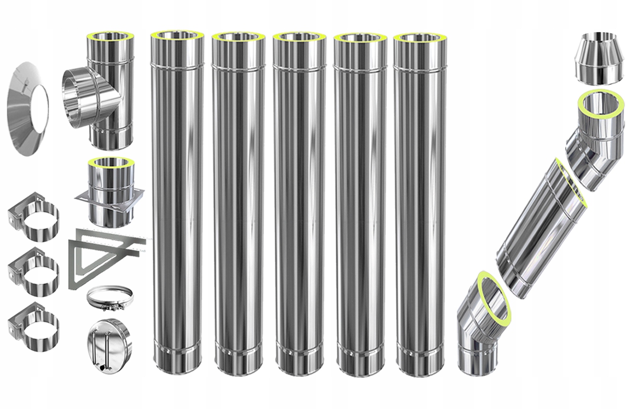 KOMIN IZOLOWANY Dwuścienny MK ŻARY SYSTEMOWY Z KWASÓWKI PIEC NA PELLET A_1 • Cena, Opinie ...