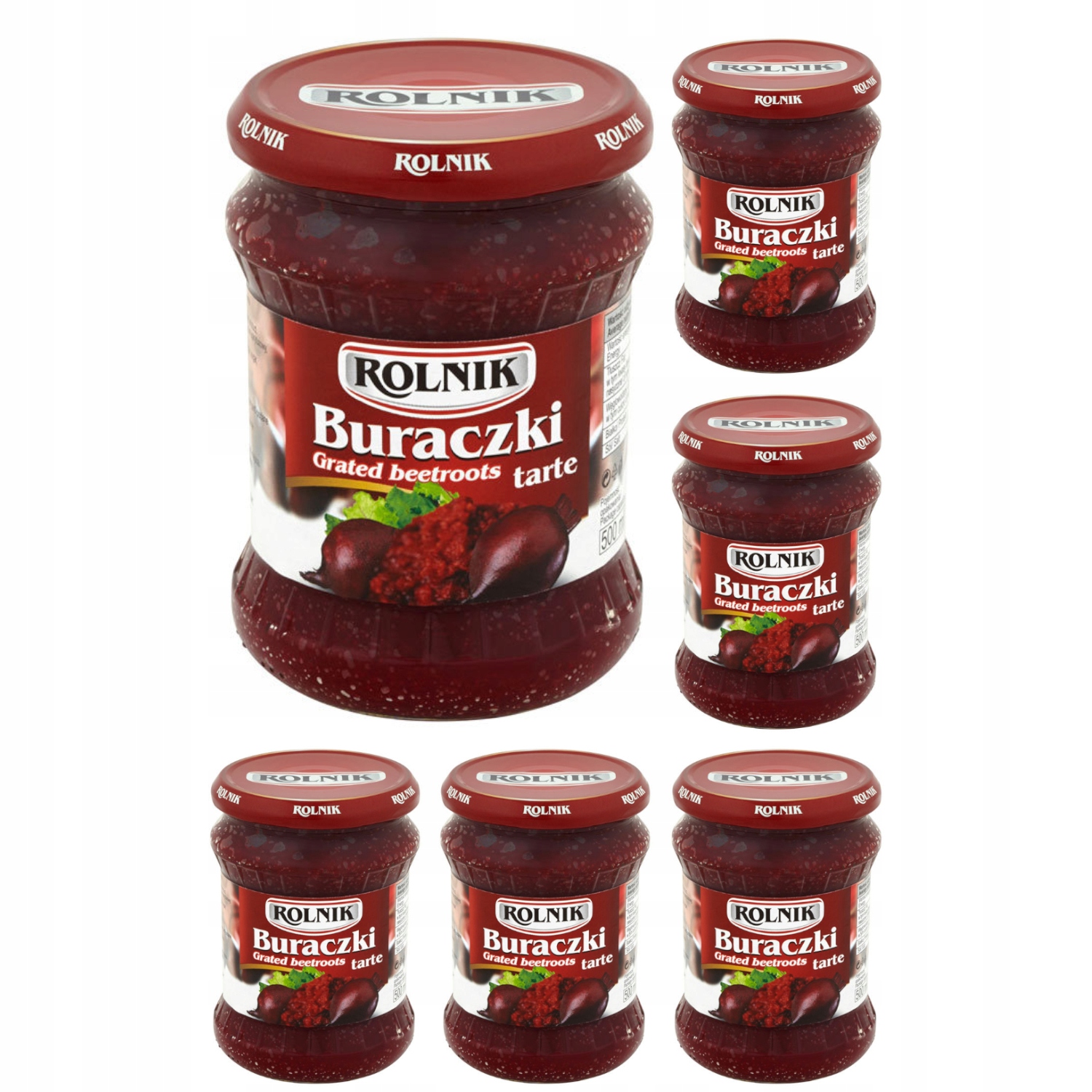 Rolnik Buraczki ćwikłowe konserwowe tarte 6x 500 ml 10720492527 ... Rolnik Buraczki ćwikłowe konserwowe tarte 6x 500 ml 10720492527 ...