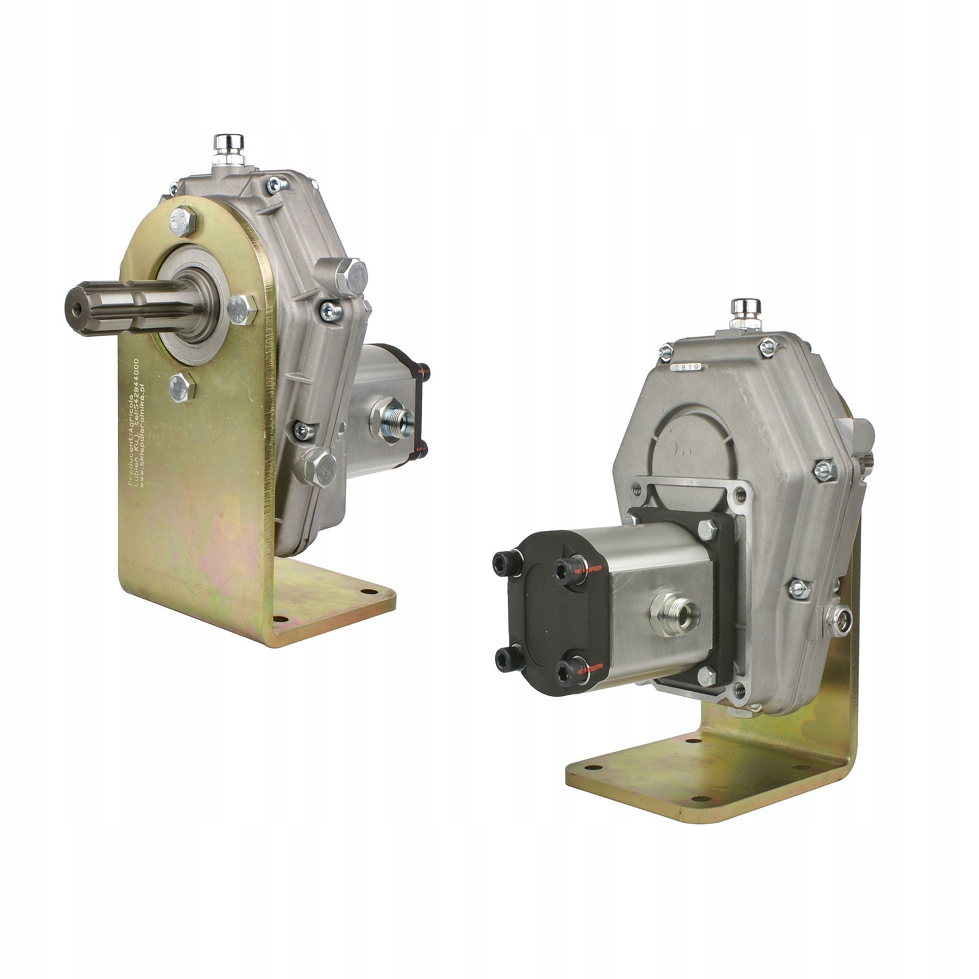 MULTIPLIKATOR 20kW 1:3.8 PRZEKŁADNIA PRZYSTAWKA WOM POMPA 25cm3 GR2 53L ...