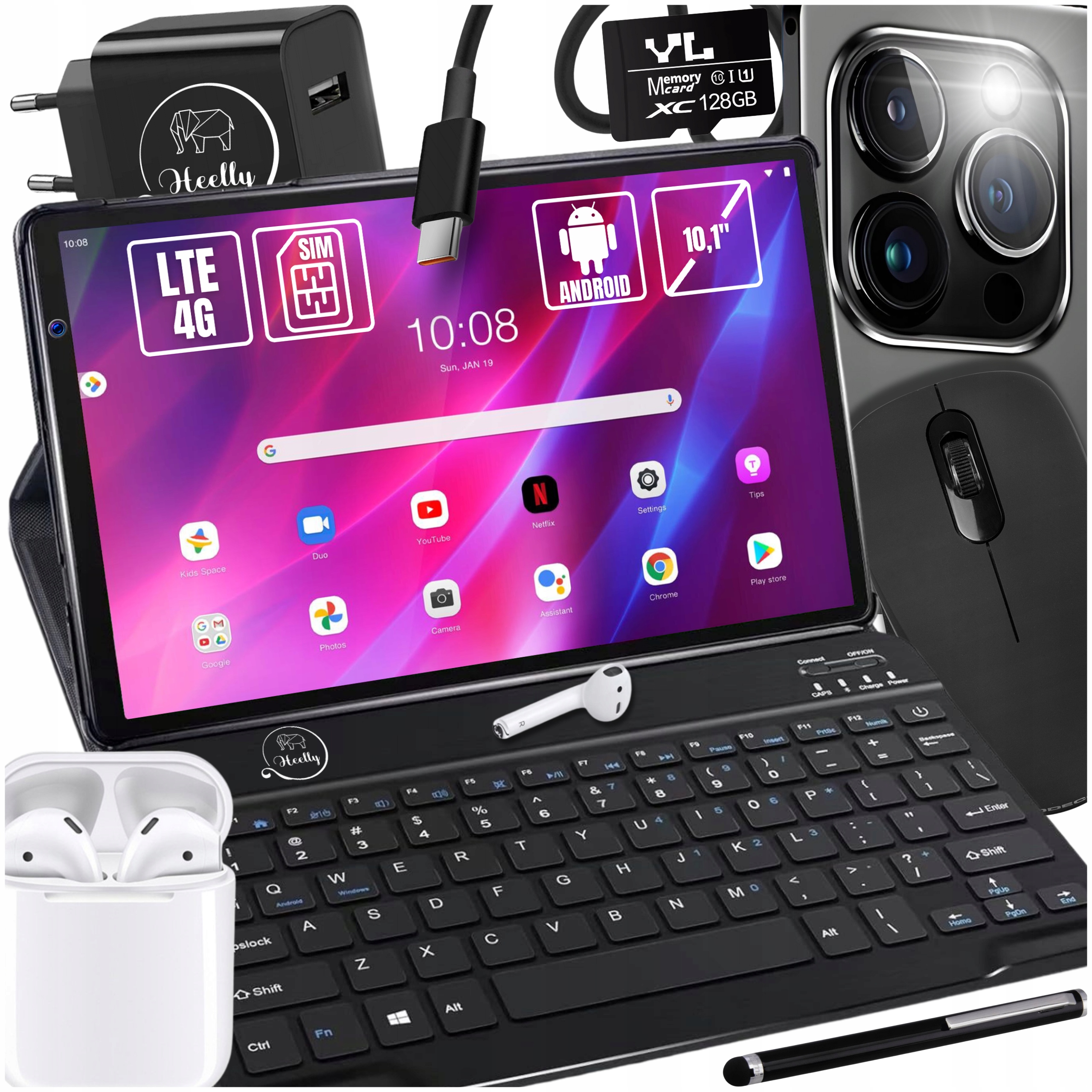 Tablet Heelly Tablet 4G PRO 10,1 Cali Android karta v2 10,1" 8 GB / 128 GB czarny - Sklep ...