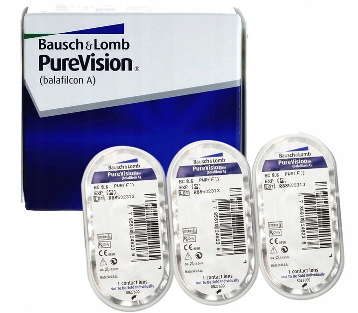 Soczewki miesięczne Bausch&Lomb PureVision 6 szt. (0785810890439 ...