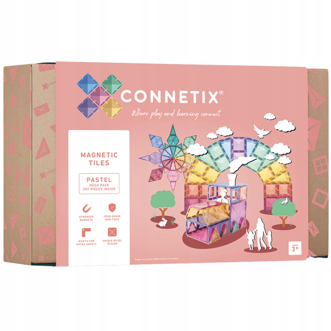 Klocki magnetyczne Connetix Pastel Mega Pack 202 el (0850036293057 ...