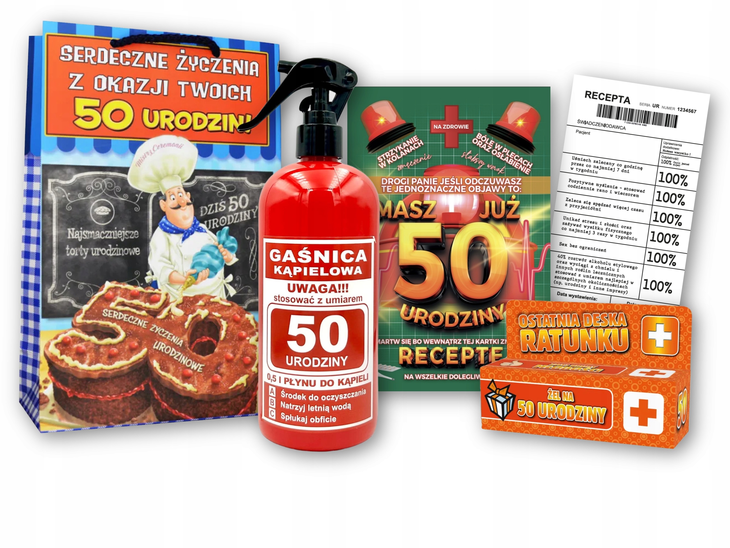 DÁRKOVÁ SADA PRO CHLAPA K 50. NAROZENINÁM! HASICÍ PŘÍSTROJ KOUPELOVÝ ...