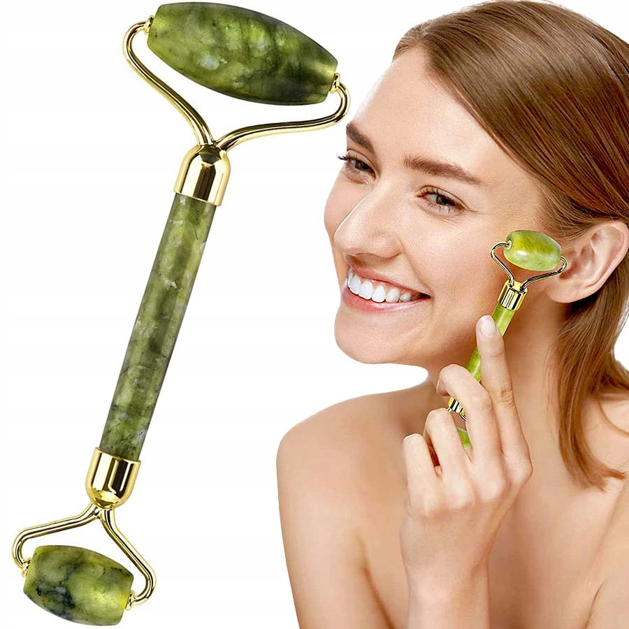 MASAŻER DO TWARZY WAŁEK Z JADEITU JADEITOWY ROLLER 13284392264 - Allegro.pl