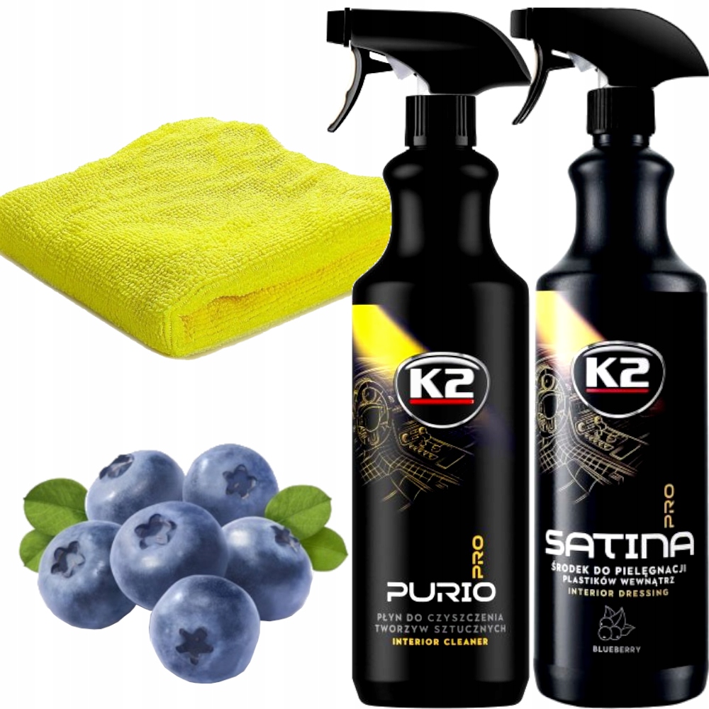 K2 SATINA PURIO 2x1L PRO PŁYN DRESSING DO CZYSZCZENIA KOKPITU WNĘTRZA AUTA 5905261972279 za 49 ...
