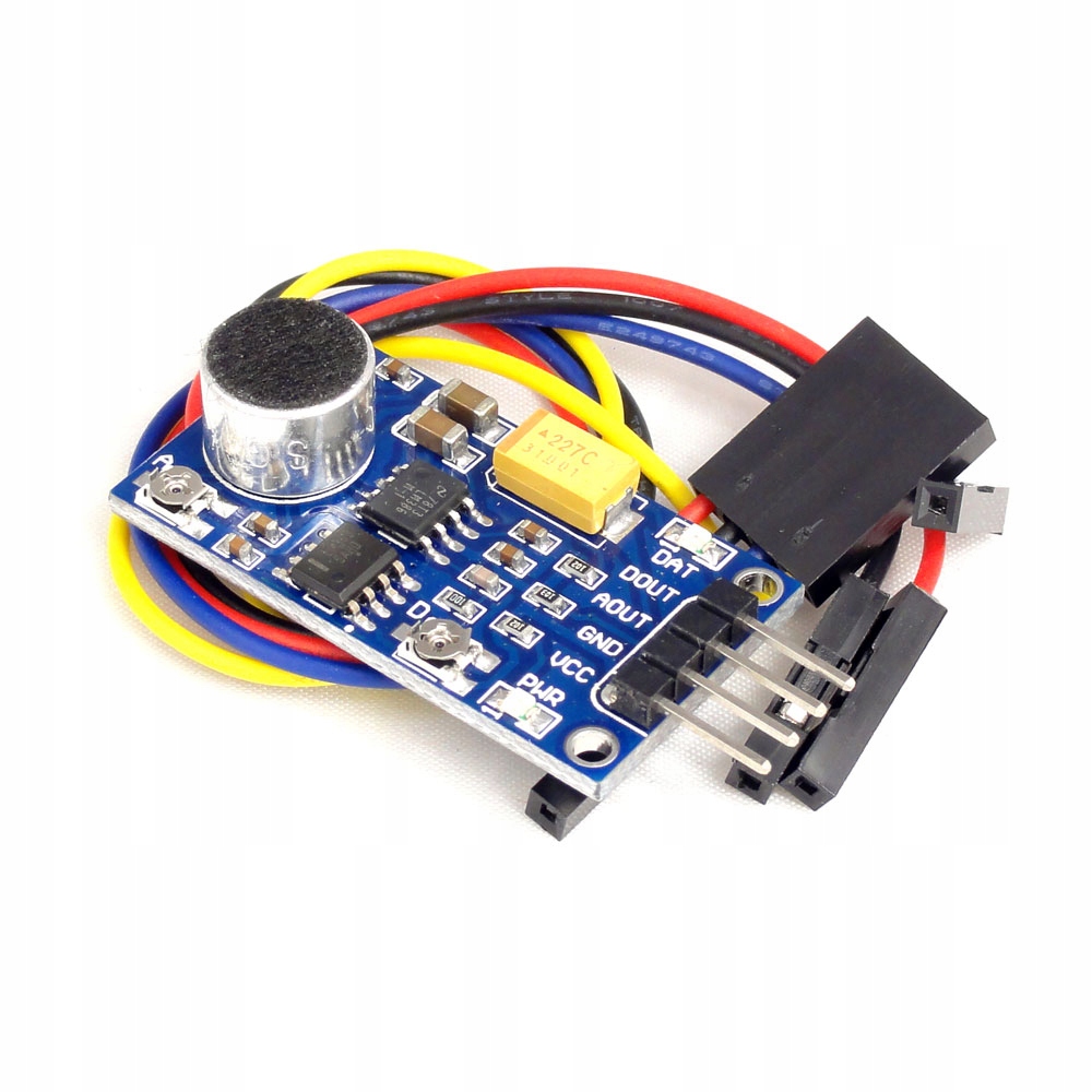 Wzmacniacz mikrofonowy audio LM386 wbudowanym z mikrofonem do Arduino ...