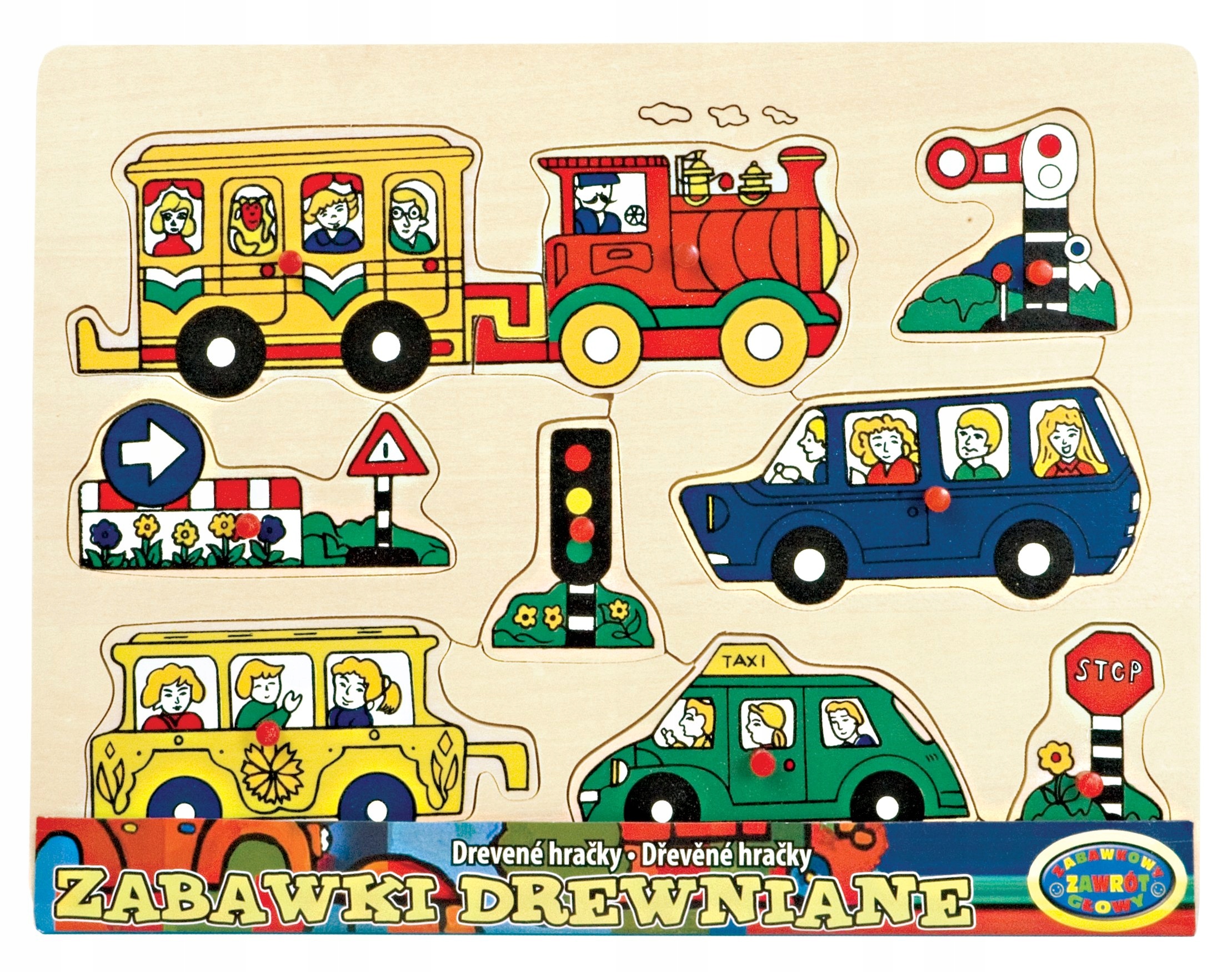 Puzzle Dromader PUZZLE DREWNIANE 10 elementów PUZZLE DREWNIANE POJAZDY ...