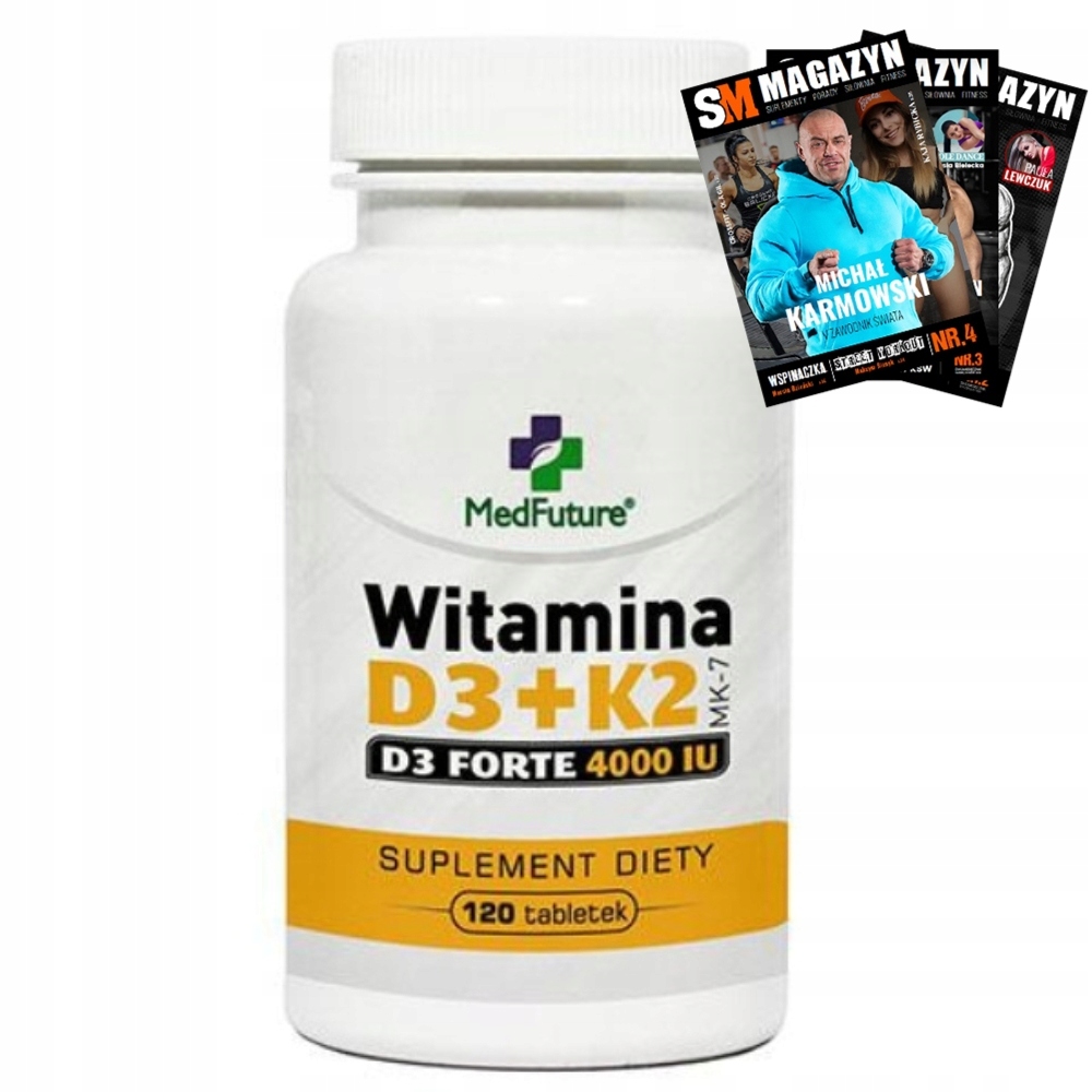 MEDFUTURE WITAMINA D3 + K2 MK-7 FORTE 120 TABL ODPORNOŚĆ KOŚCI ZĘBY ...