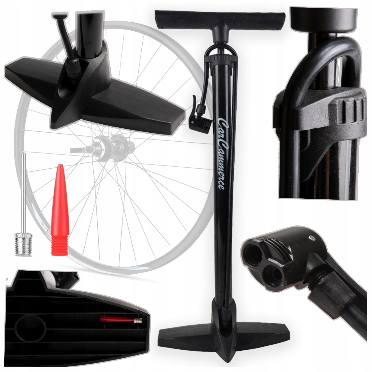 POMPKA ROWEROWA NOŻNA STACJONARNA DO ROWERU PIŁEK - 5904917048757 ...