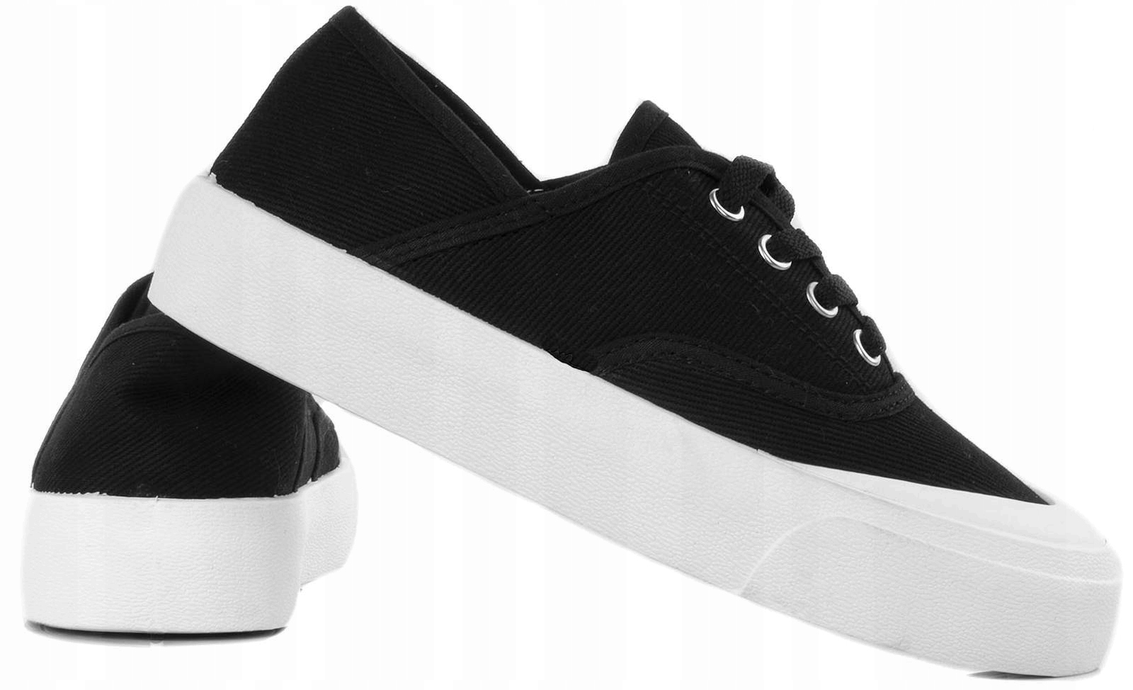 6578 CZARNE NISKIE TRAMPKI PLATFORMA TENISÓWKI 36 - porównaj ceny ...