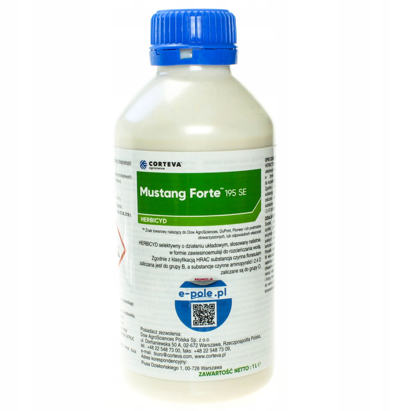 MUSTANG FORTE 195 SE 1L WIOSENNY ŚRODEK OPRYSK NA CHWASTY ZBOŻA OZIME ...