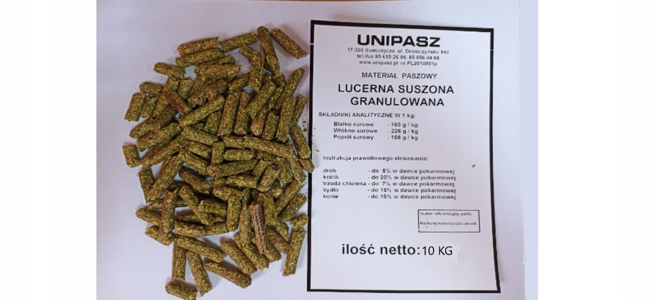 Unipasz LUCERNA GRANULAT 1 kg PASZA GRANULOWANA | Cena: 4.99PLN ...