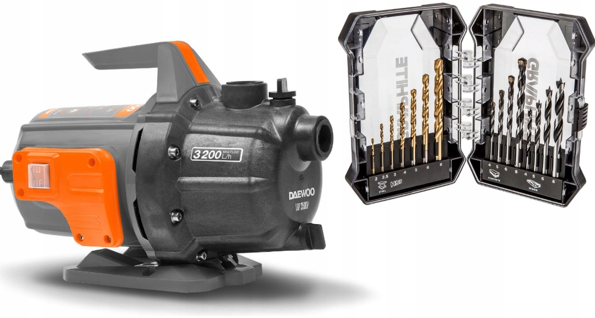 DAEWOO DGP 3500P POMPA OGRODOWA 800W 8M 3200L/H (8800356876715) • Cena, Opinie • Pompy i ...