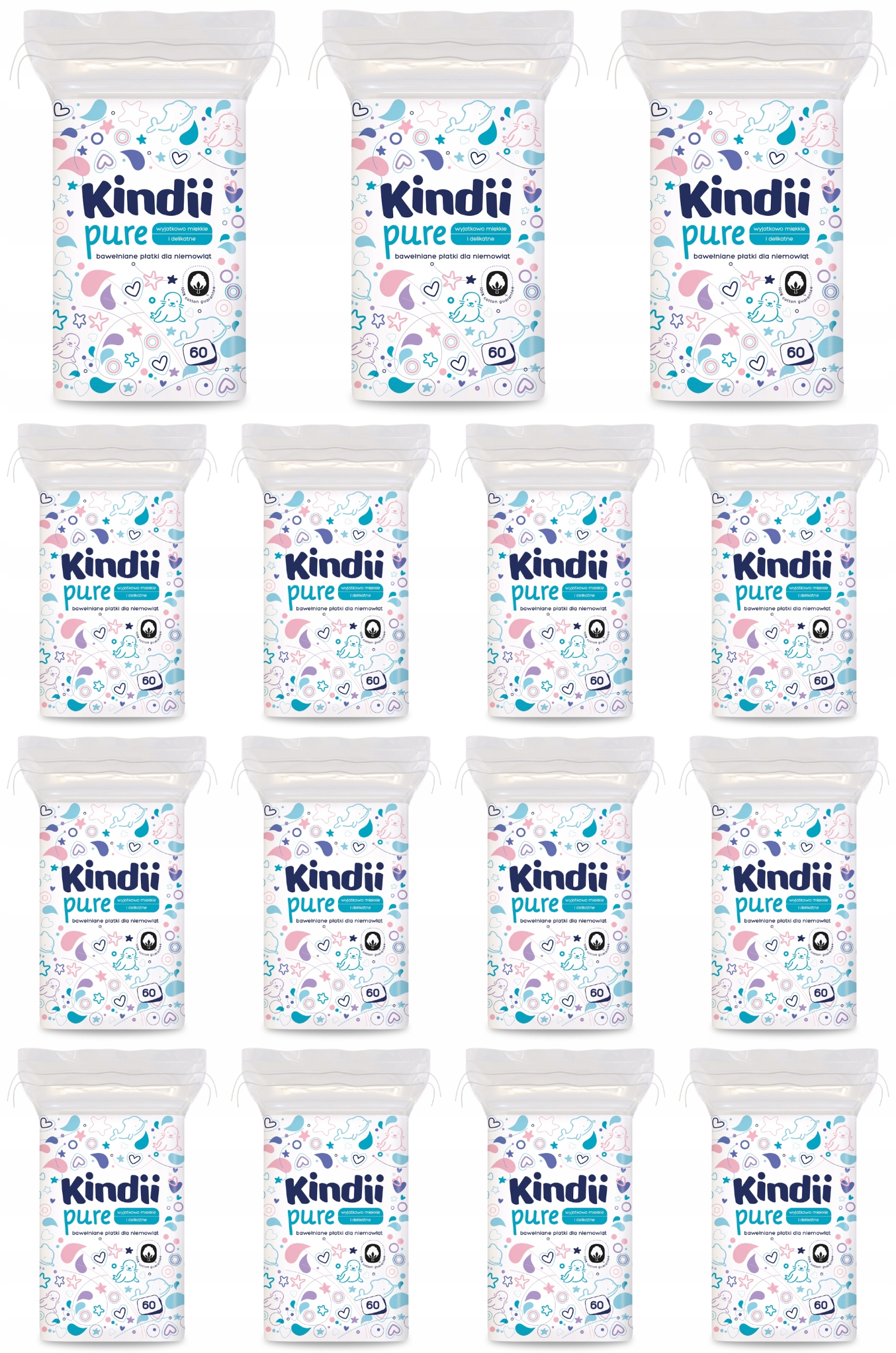 Płatki kosmetyczne kwadratowe Kindii 60 szt. (5900095000792) • Cena ...