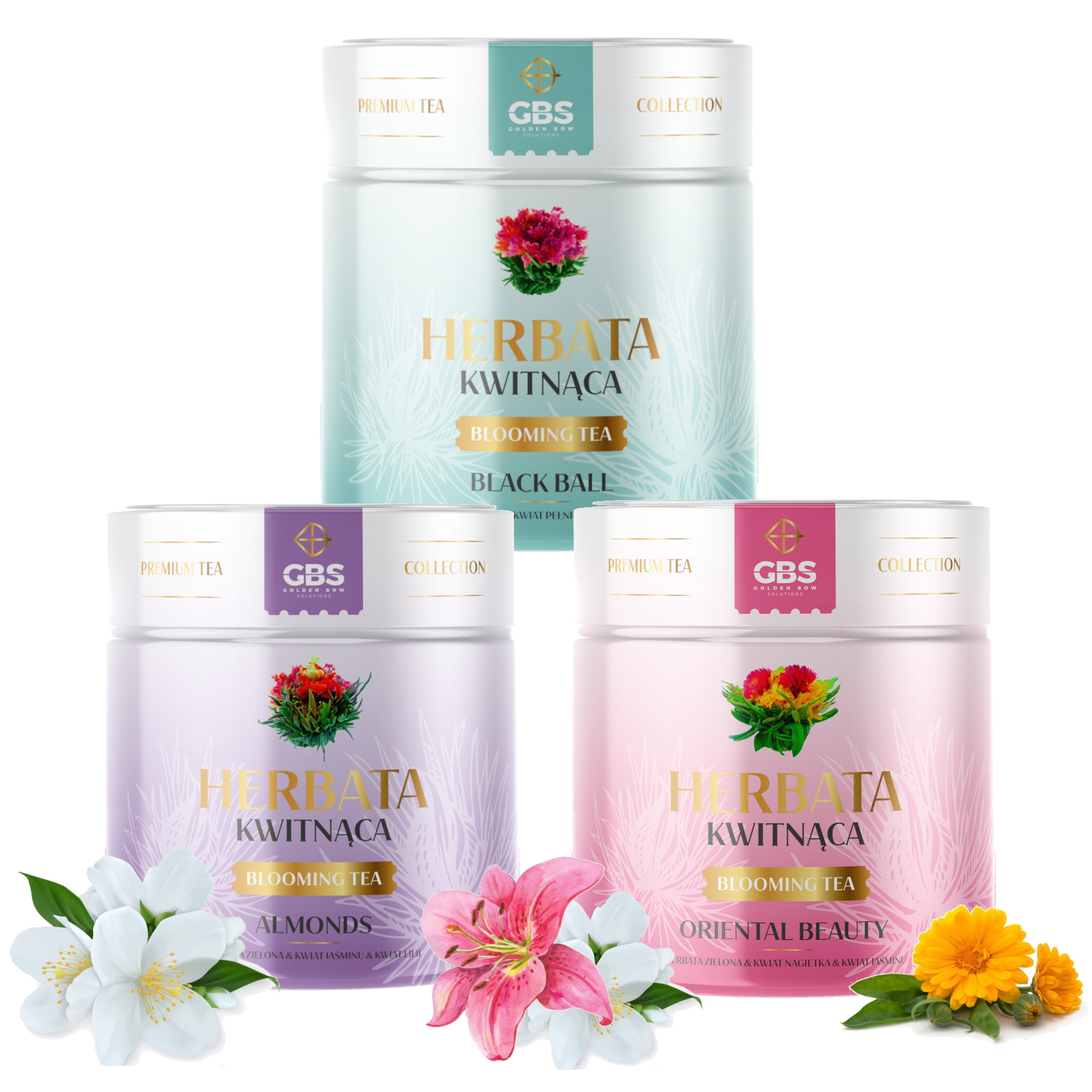 GBS Zestaw Herbat Kwitnących 3-PAK PREMIUM TEA COLLECTION ...